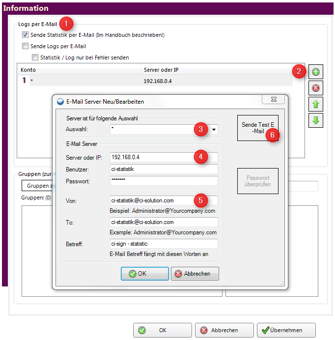 CIS Info-Letter: HowTo -- CI-Sign Statistik einrichten