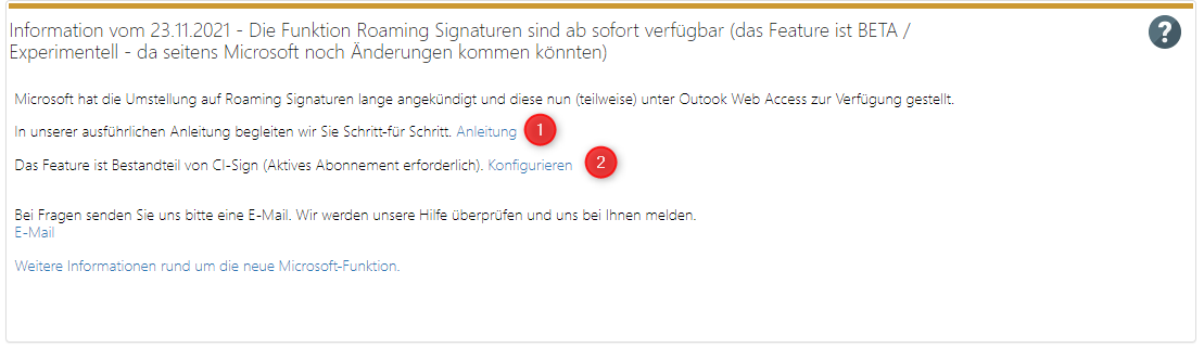 CI-Sign einrichten