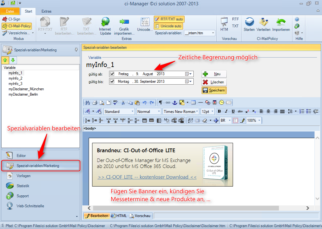 ...E-Mail Signaturen mit dem CI-Manager erstellen und bearbeiten